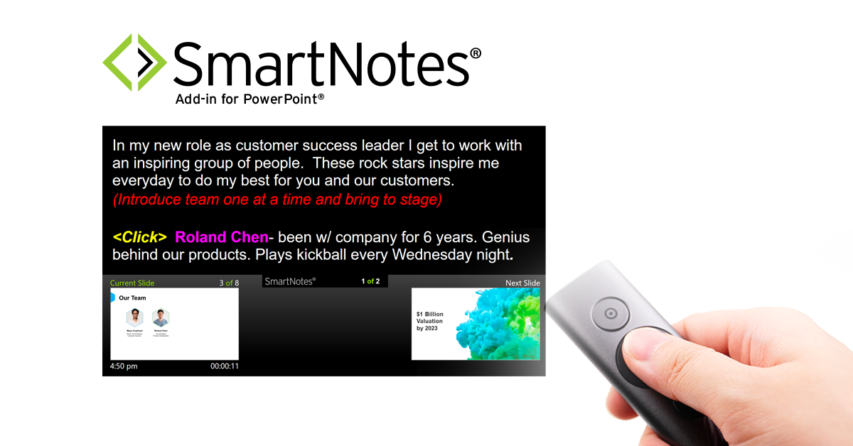 SmartNotes® Add-in for PowerPoint®